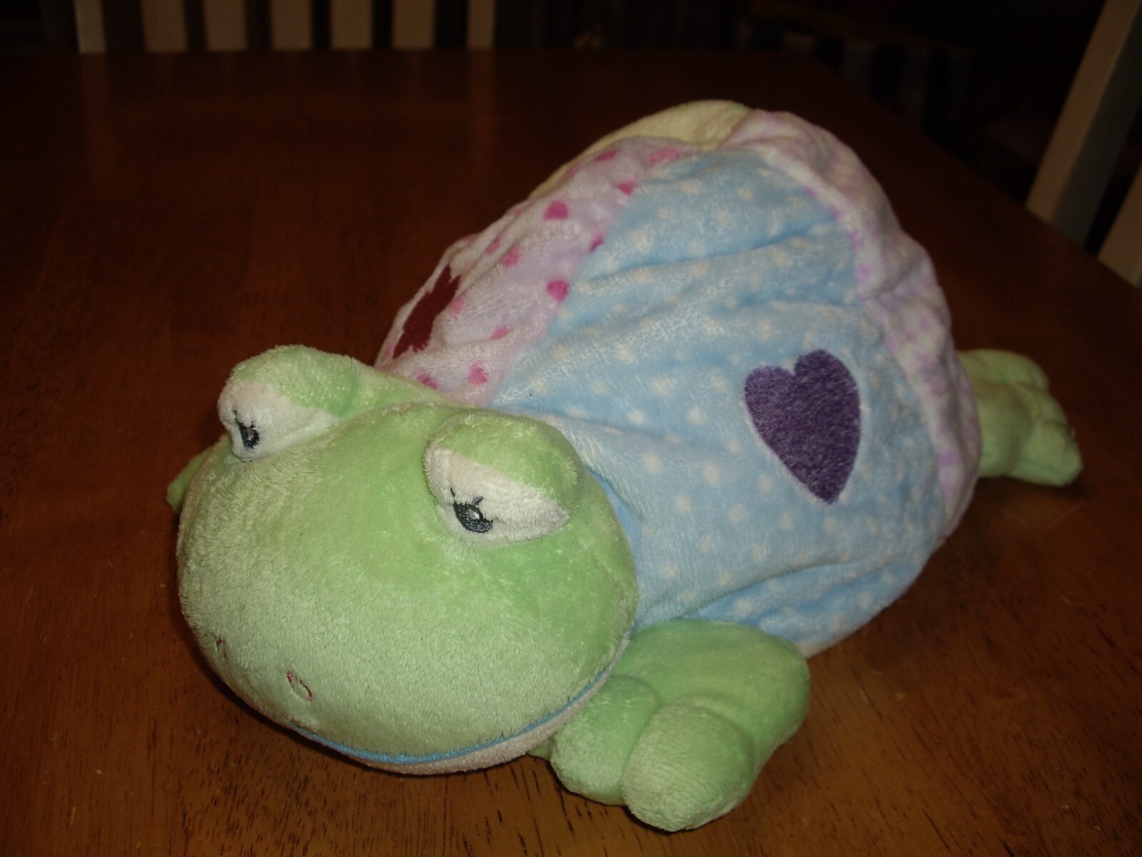 T3 Aurora Plush Turtle Baby Toy 14” Stuffed Rattle Squeaker Crinkle ...