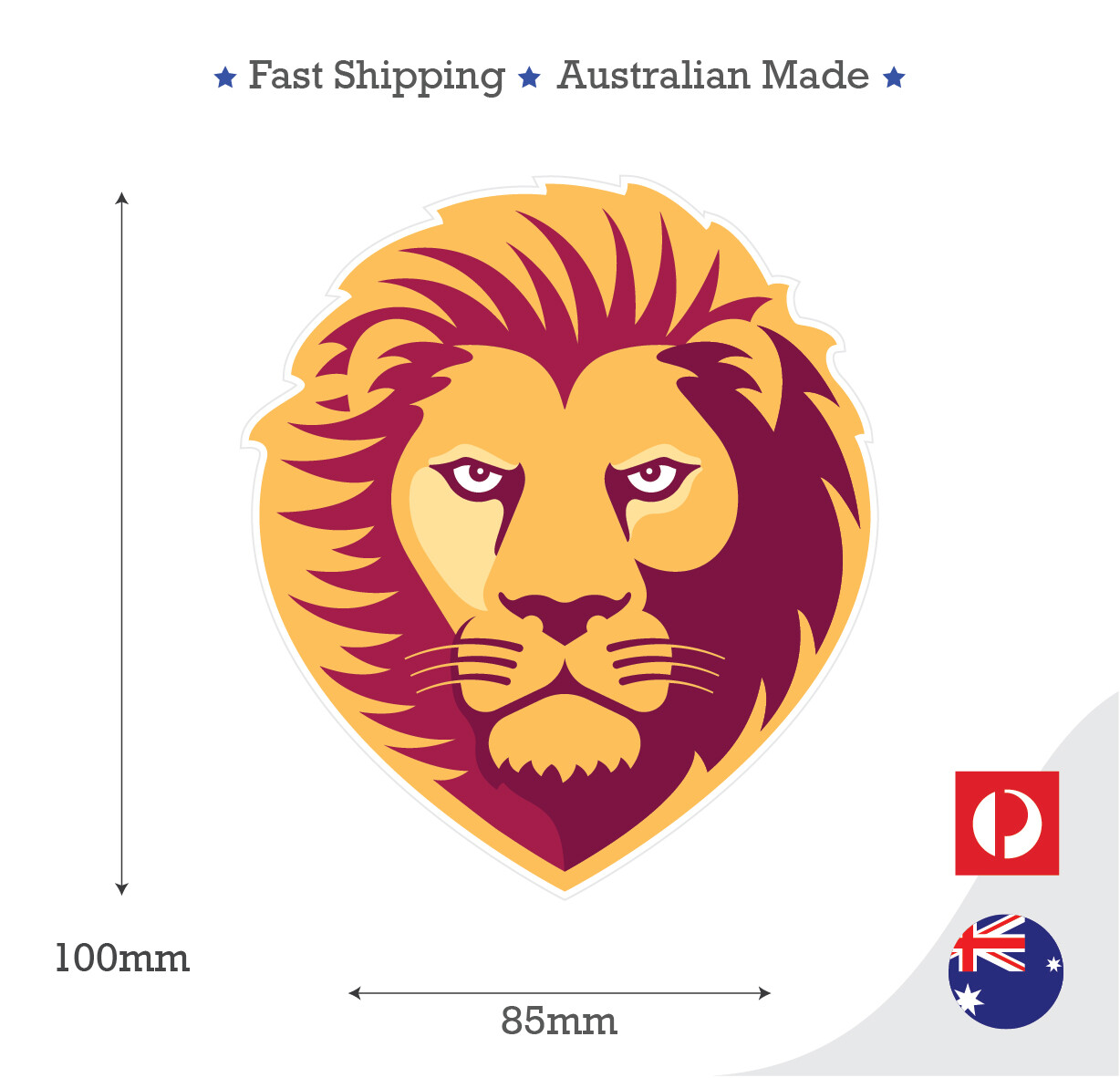 BRISBANE LIONS FOOTBALL CLUB AFL AUSSIE RULES STICKER DECAL 2 SIZES ...