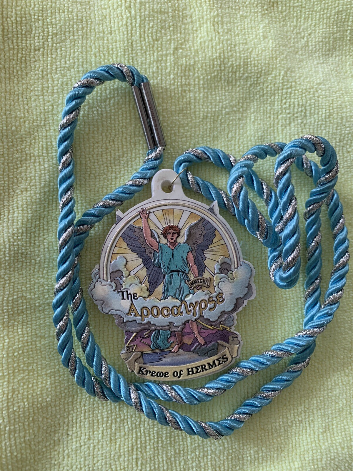 2023 KREWE OF HERMES APOCALYPSE Mardi Gras Necklace Light Up Medallion ...