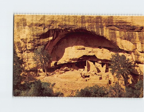 Postcard Oak Tree House Ruin Mesa Verde National Park Colorado USA ...