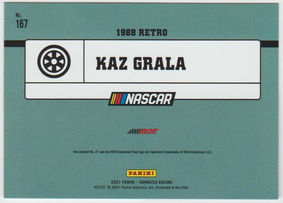 2021 Donruss Racing #167 Kaz Grala RETRO | eBay