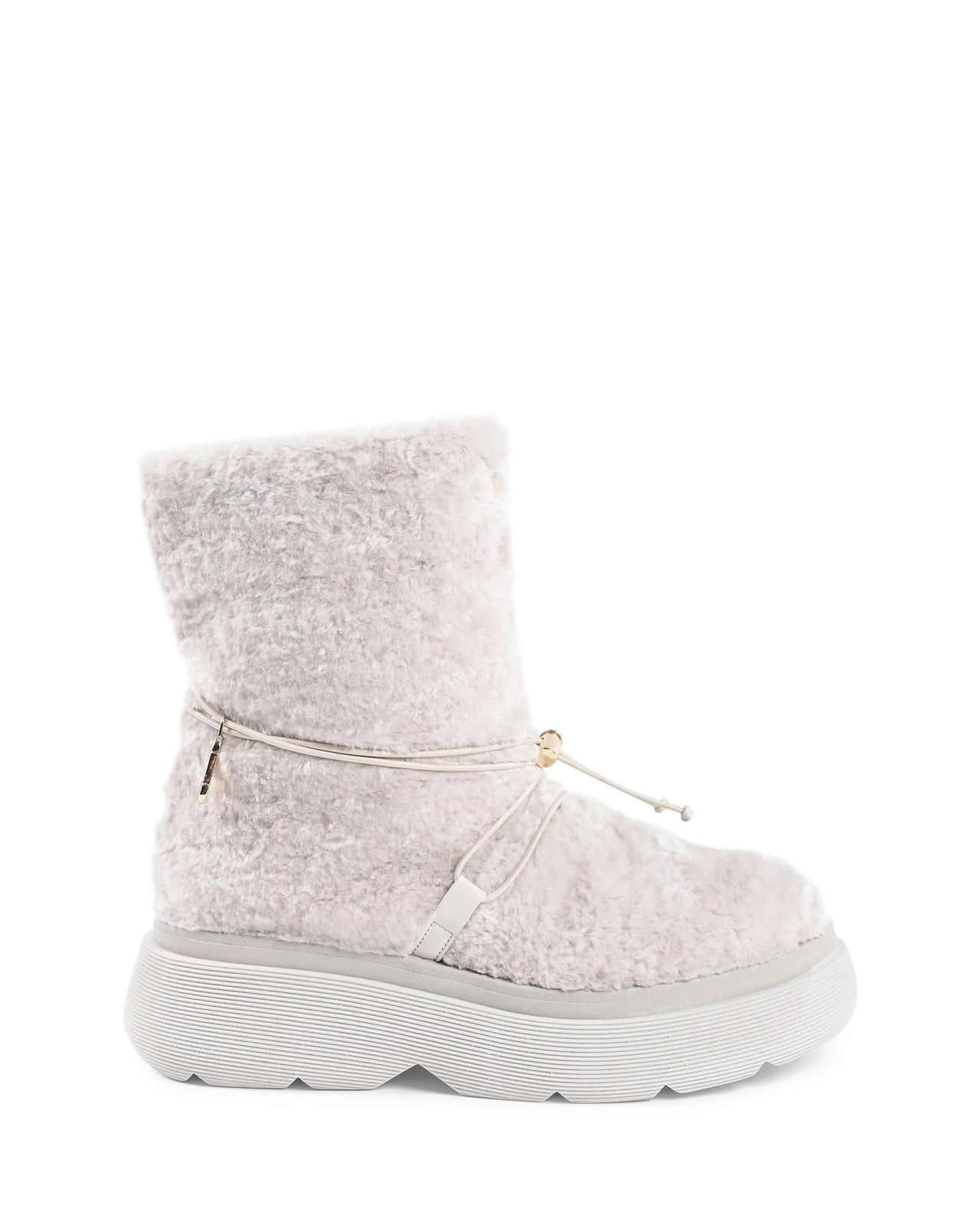 Shearling Drawstring Platform Ankle Boot - 35 EU | eBay