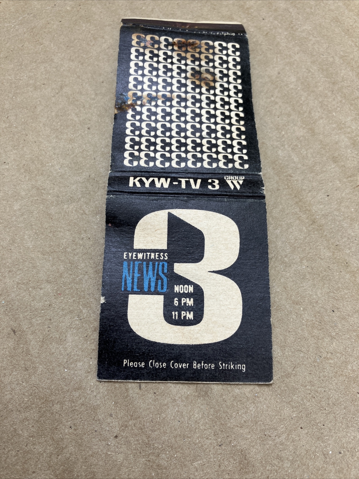 Vintage Matchbook Cover, KYW-TV 3 Eyewitness News. | eBay