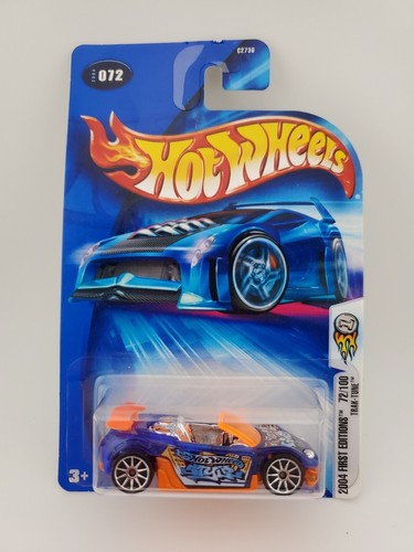 2004 Hot Wheels #72 First Editions 72/100 TRAK-TUNE Blue-Orange w ...