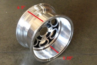 6.5" WIDTH Chrome ATV UTV Wheel Rim 12" 4 Bolt Pattern | Silver | 1 Set ...
