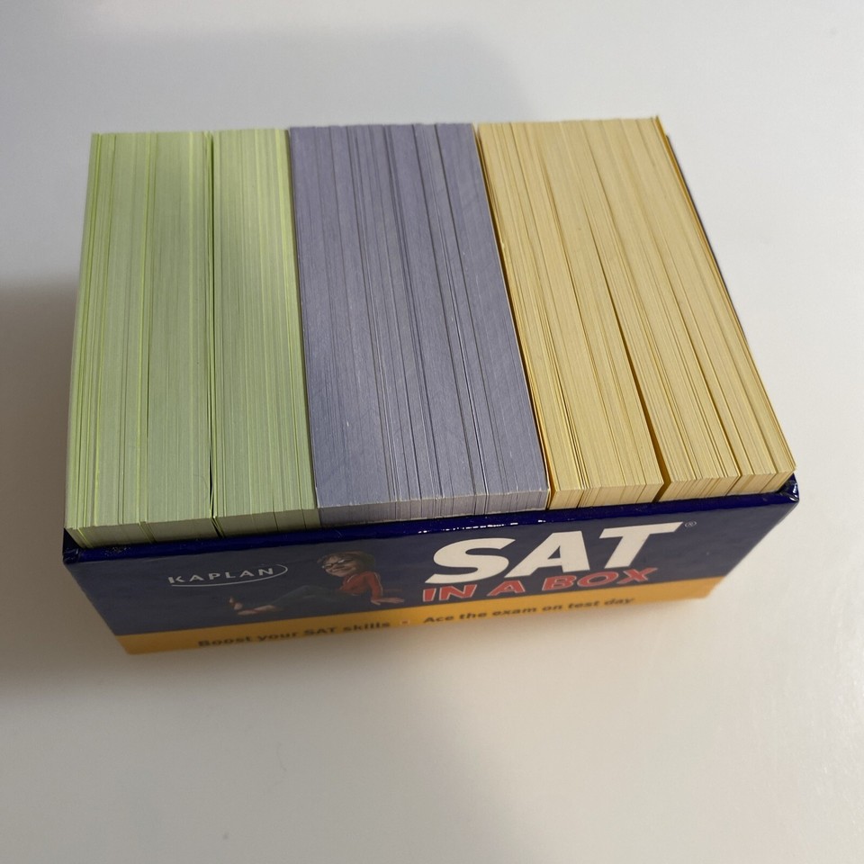 SAT in a Box - Kaplan Third Edition - 600 Flashcards to help w/ the S.A.T. zao 9781427797889| eBay