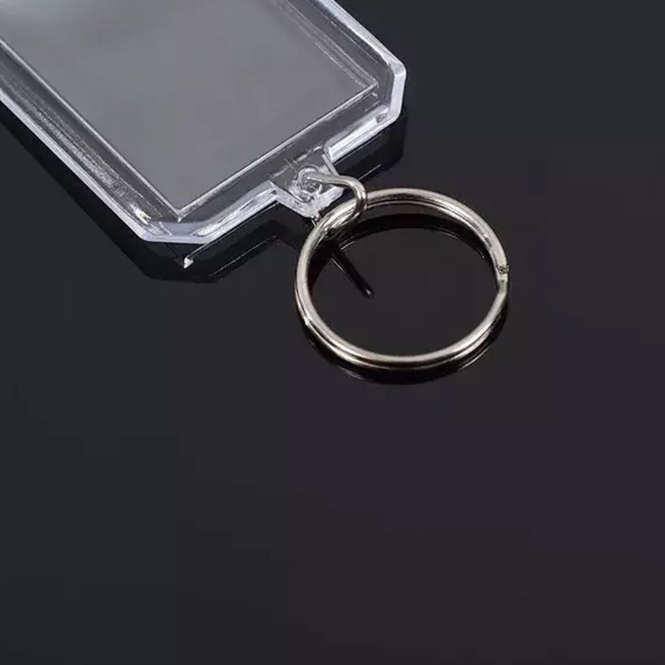6 Pack 50x35mm Insert Clear Blank Acrylic Plastic Photo Keyrings ...