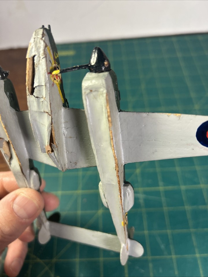 Vintage Wood Model Air Plane WWII Built 1950s-70s Parts Or Restore USA ...