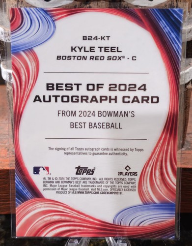 2024 Bowman’s Best Kyle Teel Best Of 2024 Auto Card #B24-KT | eBay
