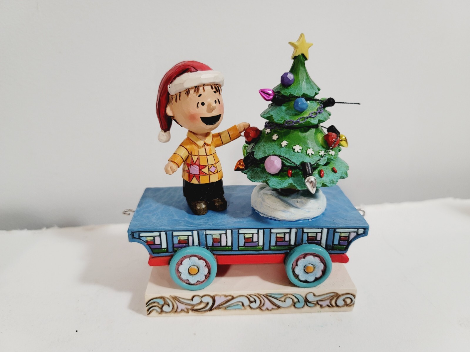 Jim Shore Peanuts Linus Christmas Train Car 5 All Welcome Figurine 5.43 ...