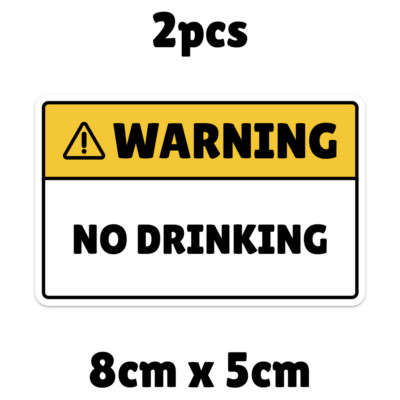2 x No Drinking Warning Safety WHS Sign Sticker Label Decal | eBay