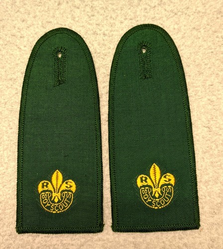 Boy Scouts Uniform Green RS ROVER SCOUTS epaulettes Pair Fleur des Lis ...