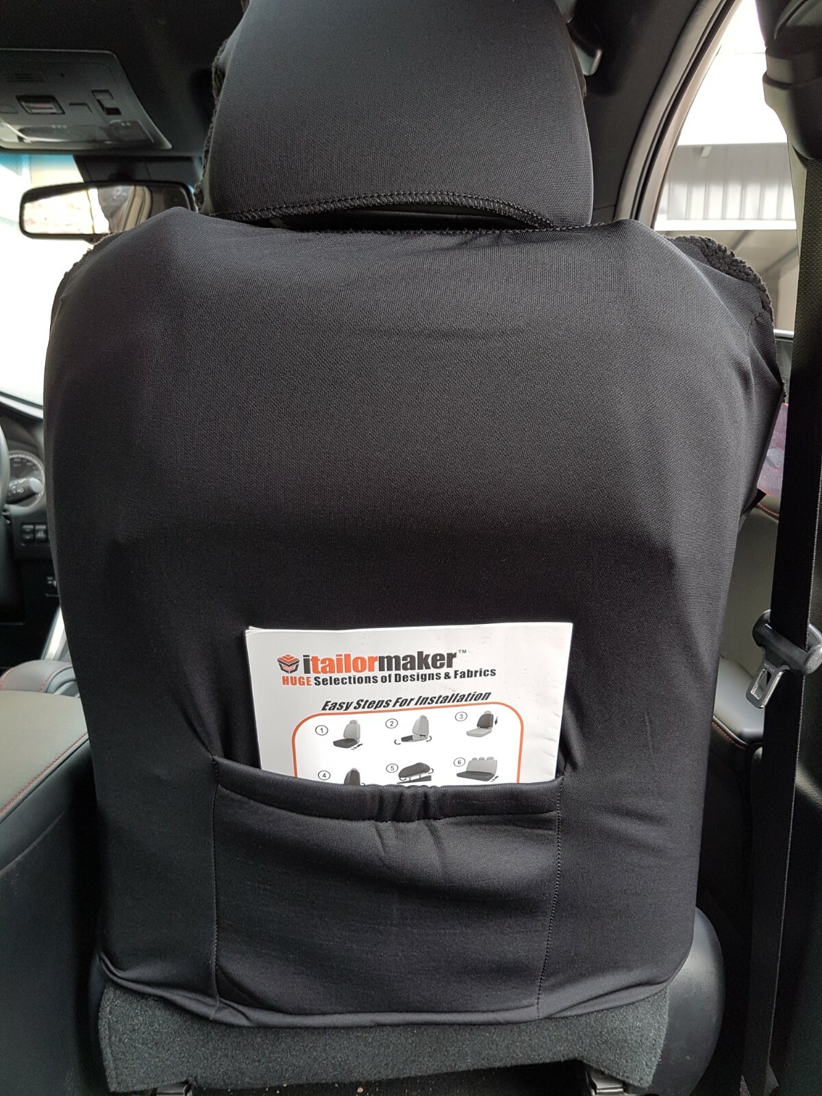 Canvas Seat Covers For Volkswagen Caddy,Grey Black Waterproof Car ...