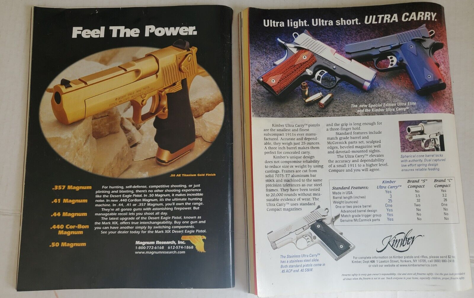 Lot of 4 Vtg Magazines GUNS Combat 2000 + Mar 2000 + AMMO + Weapons LE ...