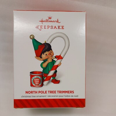 Hallmark Ornament 2014 North Pole Tree Trimmers 2nd in Series Elf Candy ...