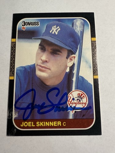 1987 Donruss Autographed Vintage Card Joel Skinner Yankees | eBay