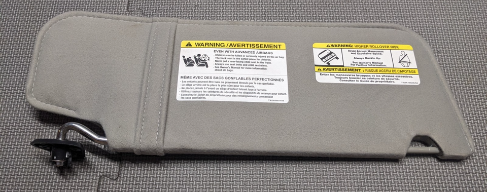 2007-2011 Ford Ranger Sun Visors Sun Shade Sunvisor Pair OEM LIGHT GRAY ...