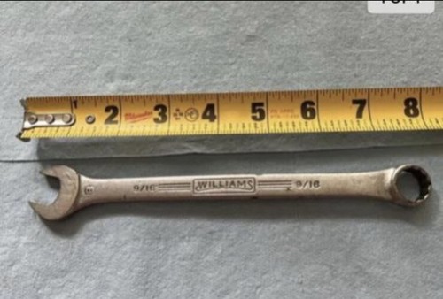 WILLIAMS TOOLS #1163 SUPERRENCH 9/16" COMBINATION WRENCH 12pt. 8" LONG ...