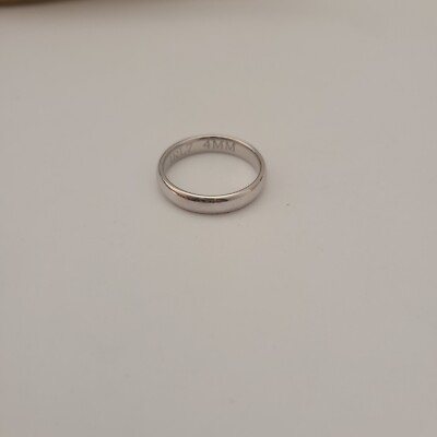 VINTAGE IRL SIGNED STERLING SILVER RING BAND SZ 7 4MM WIDE | eBay
