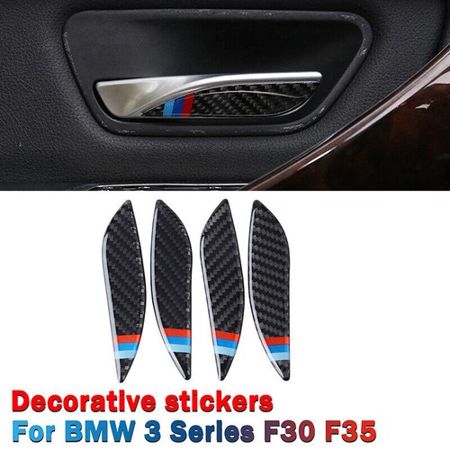 22PCS Real Carbon Fiber Interior Trim Decor Cover Kit For BMW 3 4 ...