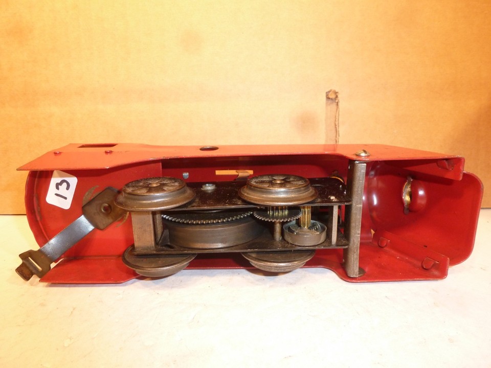 Clean Marx O-Gauge Train Wind-Up Red Commodore Vanderbilt Steam Loco w ...