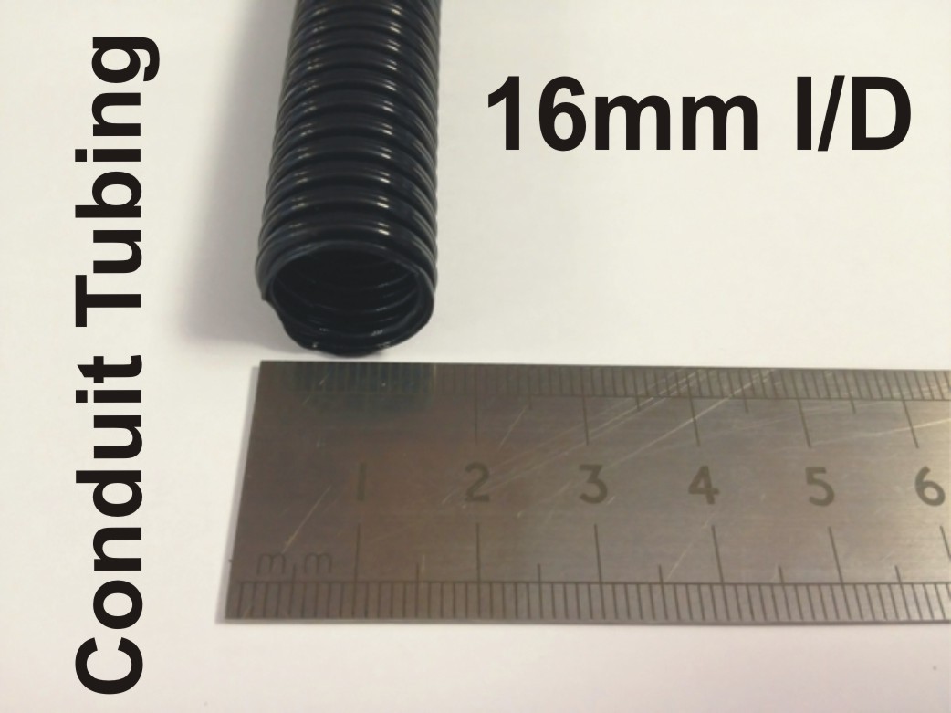 16mm UNSLIT Convoluted Conduit / Sleeving - Tube Wire Loom Harness - 5 ...