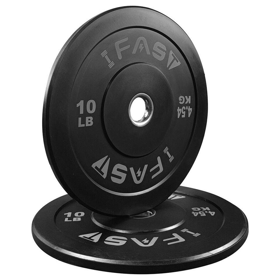 IFAST Olympic Weight Plates Set Rubber Bumper 2" Pair 10lb/25lb/35lb ...