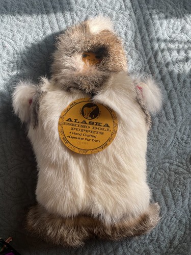 Vintage Alaskan FUR ESKIMO PUPPET DOLL Hand Crafted 1961 Approx 8-9" | eBay