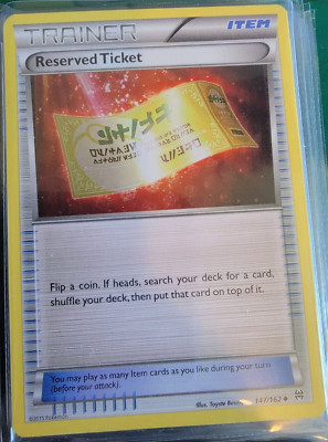 Reserved Ticket # 147/162 XY: Breakthrough Set Pokemon Trading Cards NM ...