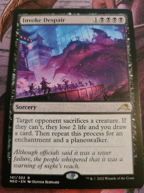 MTG Invoke Despair Kamigawa: Neon Dynasty 101/302 Regular Rare for sale ...