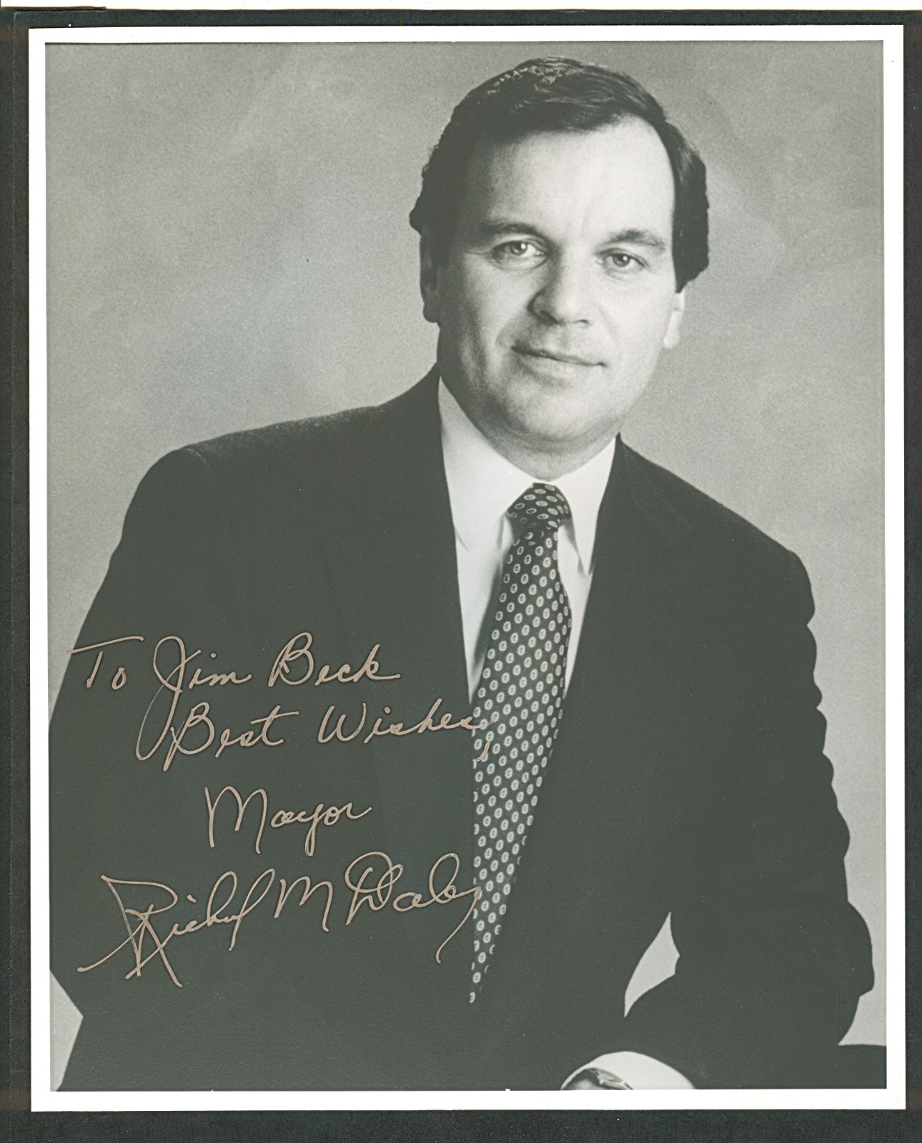 Chicago Mayor Richard M Daley 8"x10" AUTOGRAPHED Glossy Photo SILVER ...