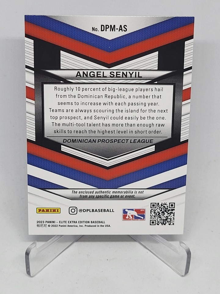 ANGEL SENYIL 2023 Elite Extra Edition DPL Jersey Relic Dominican ...