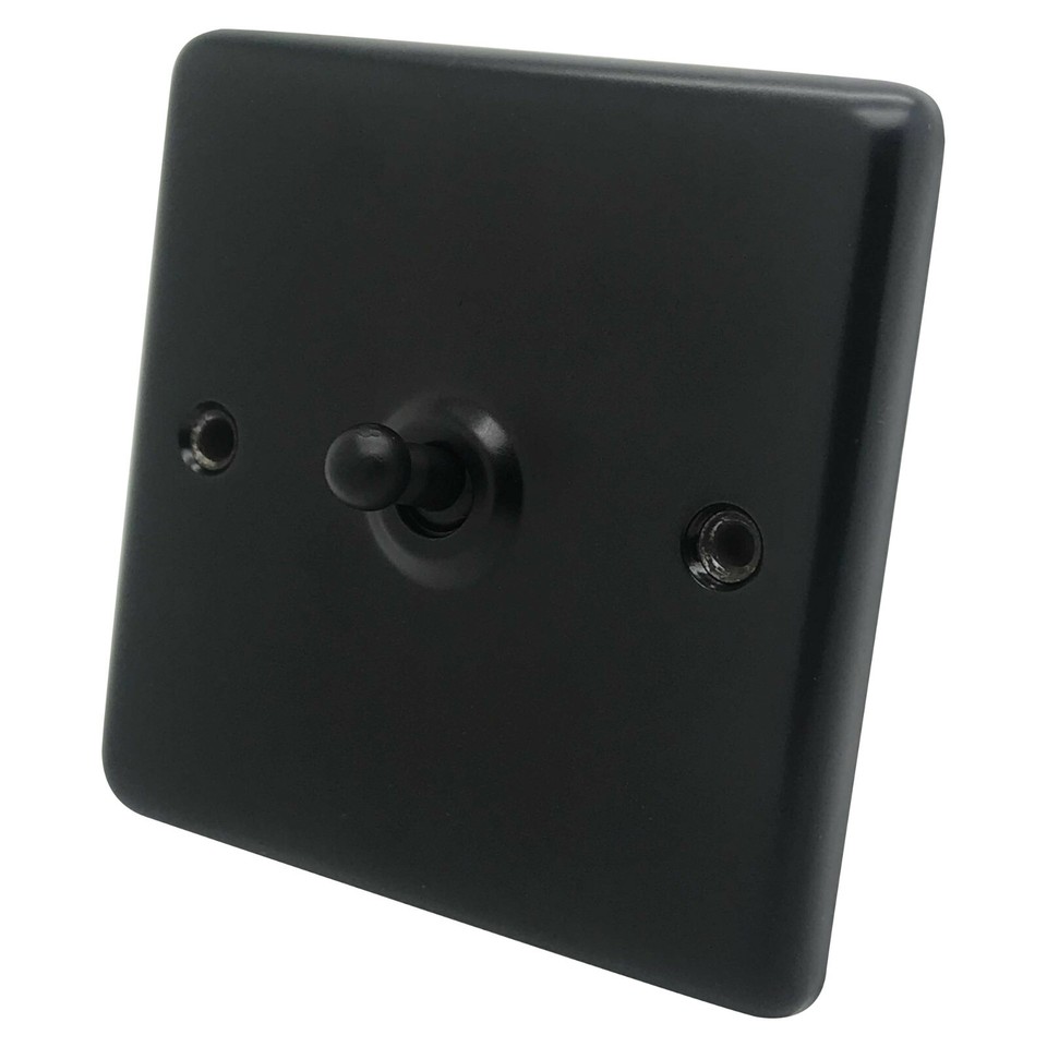 Classic Matt Black Plug Sockets Light Switches Dimmers - Whole Range ...
