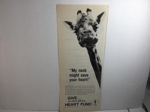 Heart Fund, Give so more will live. Vintage print ad 1967. | eBay