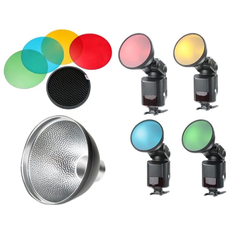 AD-S11 Gel Light Filter Set with Honeycomb Grid for Speedlites Flash ...
