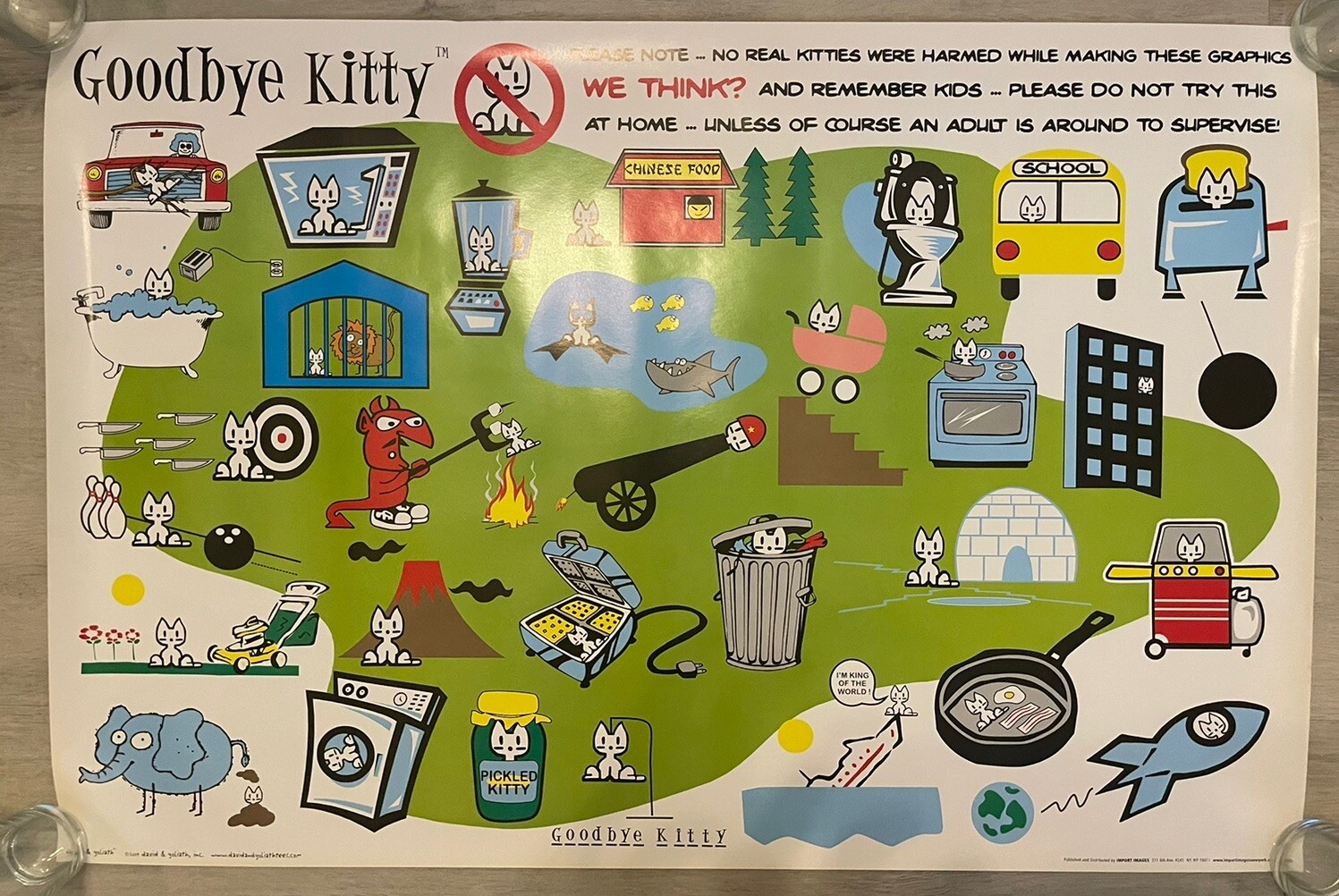 Todd Goldman Hello Goodbye Kitty 24x36 Poster Stupid Factory Pop Art ...