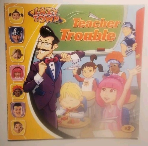 LazyTown: Teacher Trouble Picture Book 2006 Nick Jr RARE OOP Robbie ...