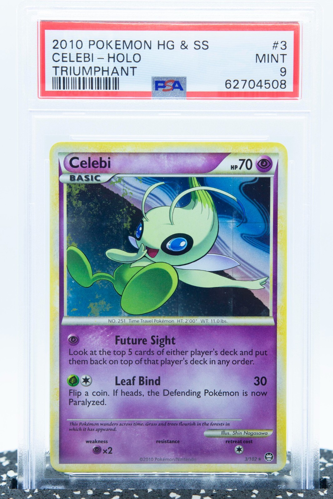 PSA 9 CELEBI 3/102 Holo Rare HG & SS TRIUMPHANT 2010 - Pokemon Card | eBay