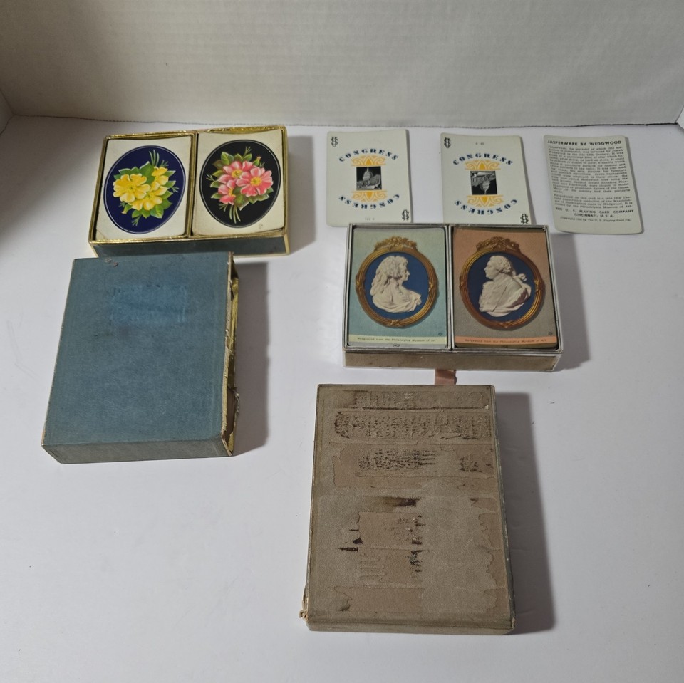 4 incomplete Decks Vintage Congress US playing card 1940s | eBay