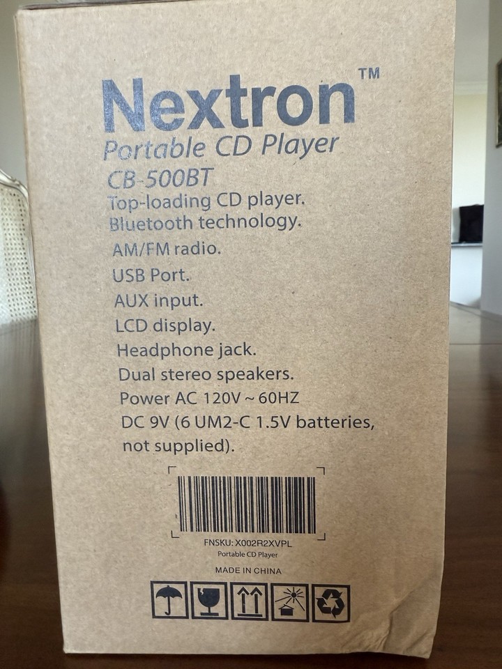 Nextron Portable Boombox Stereo CD Player with Bluetooth USB CB-500BT ...