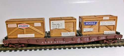 HO Scale Athearn ATSF #93302 Custom Loaded Flat Car | eBay