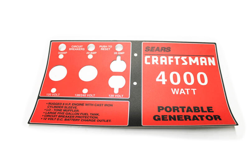 Generac Portables Parts 82862GS DECAL PCP, SRS Generator GEN-82862GS ...