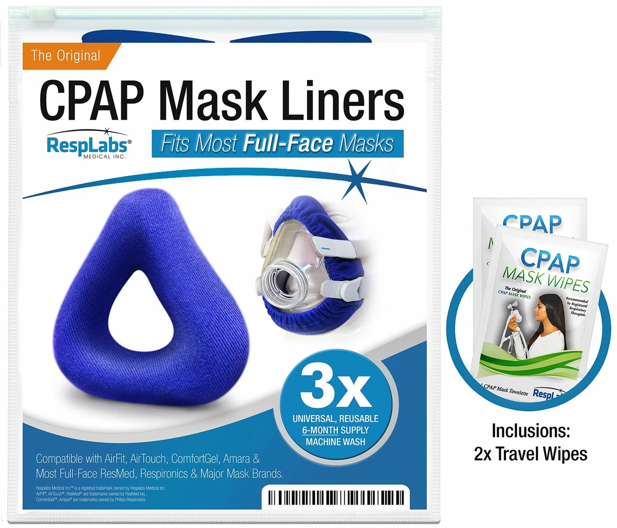 RespLabs Full Face CPAP Mask Liners For A More Comfortable, 48% OFF