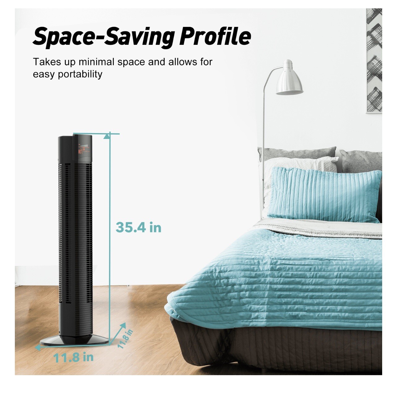 TaoTronics Tower Fan, 36" Cooling Fan with Remote Large LED display ...