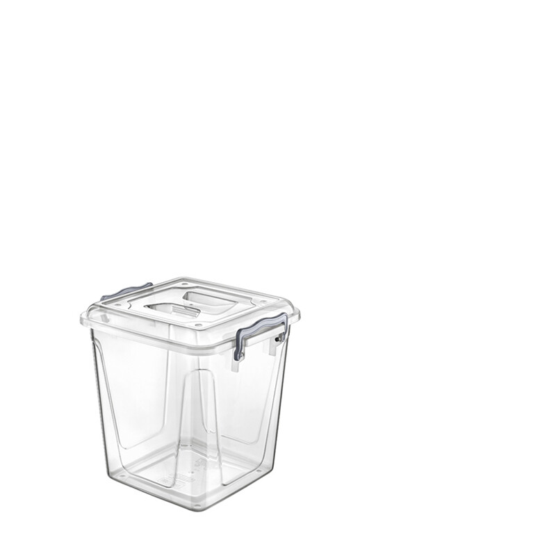 Clear Plastic Box with Lid Lock Home Office Kitchen Food Storage ...