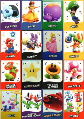 Super Mario Bros. Wonder Trading Cards - You Pick - Nintendo Walmart ...