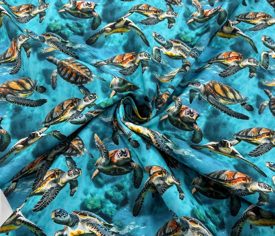 Seaside Cotton Fabric Mixed Ocean Nautical Sea Beach Patchwork Craft ...