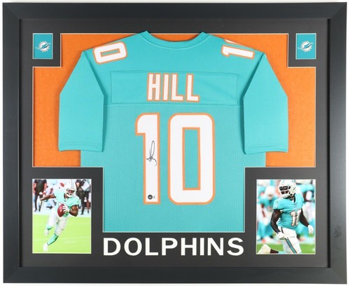 Tyreek Hill Signed Miami Dolphins 35" x 43" Framed Jersey (Beckett) All ...