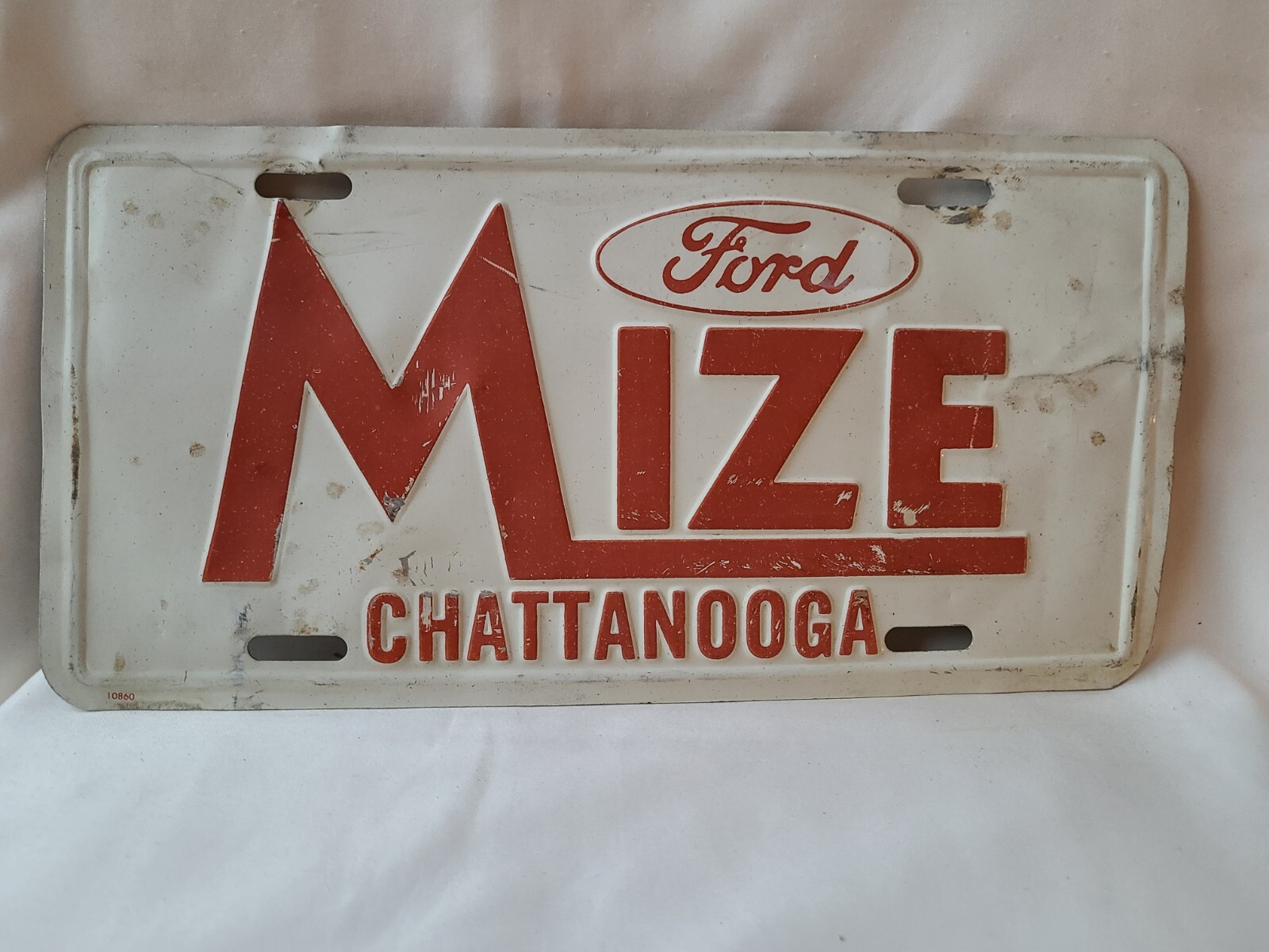 Vintage Mize Ford Chattanooga Tennessee Booster License Plate 12222 | eBay
