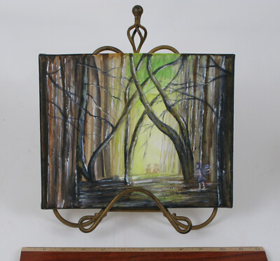 MYSTICAL FAIRY FOREST ACRYLIC PAINTING EAST GREENWICH RI ART SUSAN ...